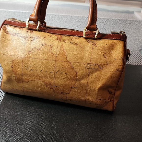 Alviero Martini | Bags | Alviero Martini Geo Map Prima Classe Boston ...